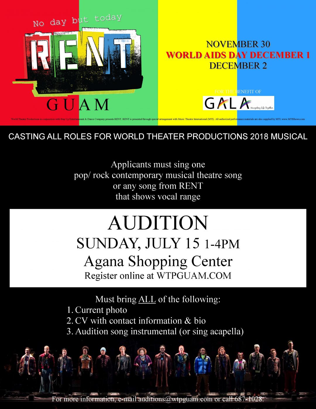 RENT Guam Audition - Agana Shopping Center